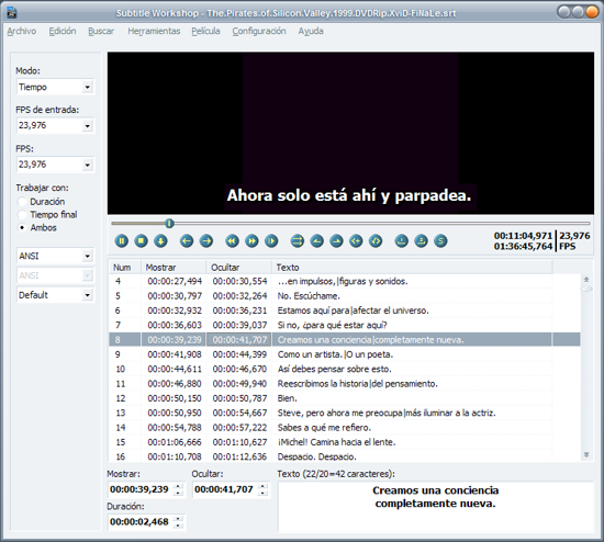 Subtitle Workshop, para editar y sincronizar subtítulos | HiperBeta